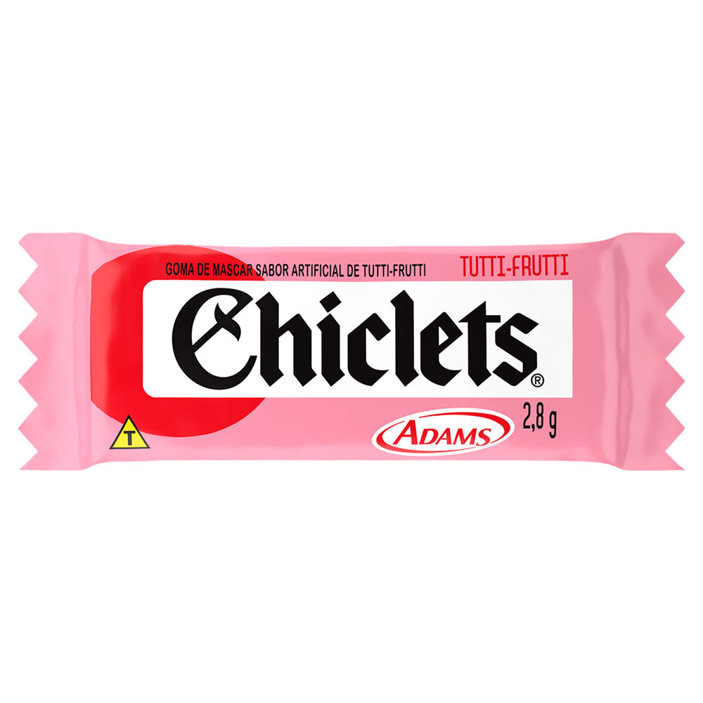 Goma de Mascar Adams Tutti Frutti Chiclets 100 Unidades | Tenda Atacado