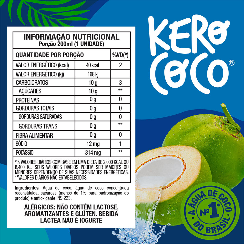 Água de Coco Kero Coco 200ml | Tenda Atacado