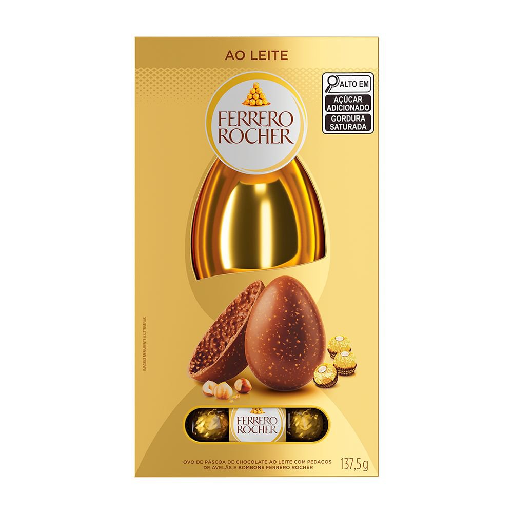 Ovo de Páscoa Ferrero Rocher Caixa 137,5g | Tenda Atacado