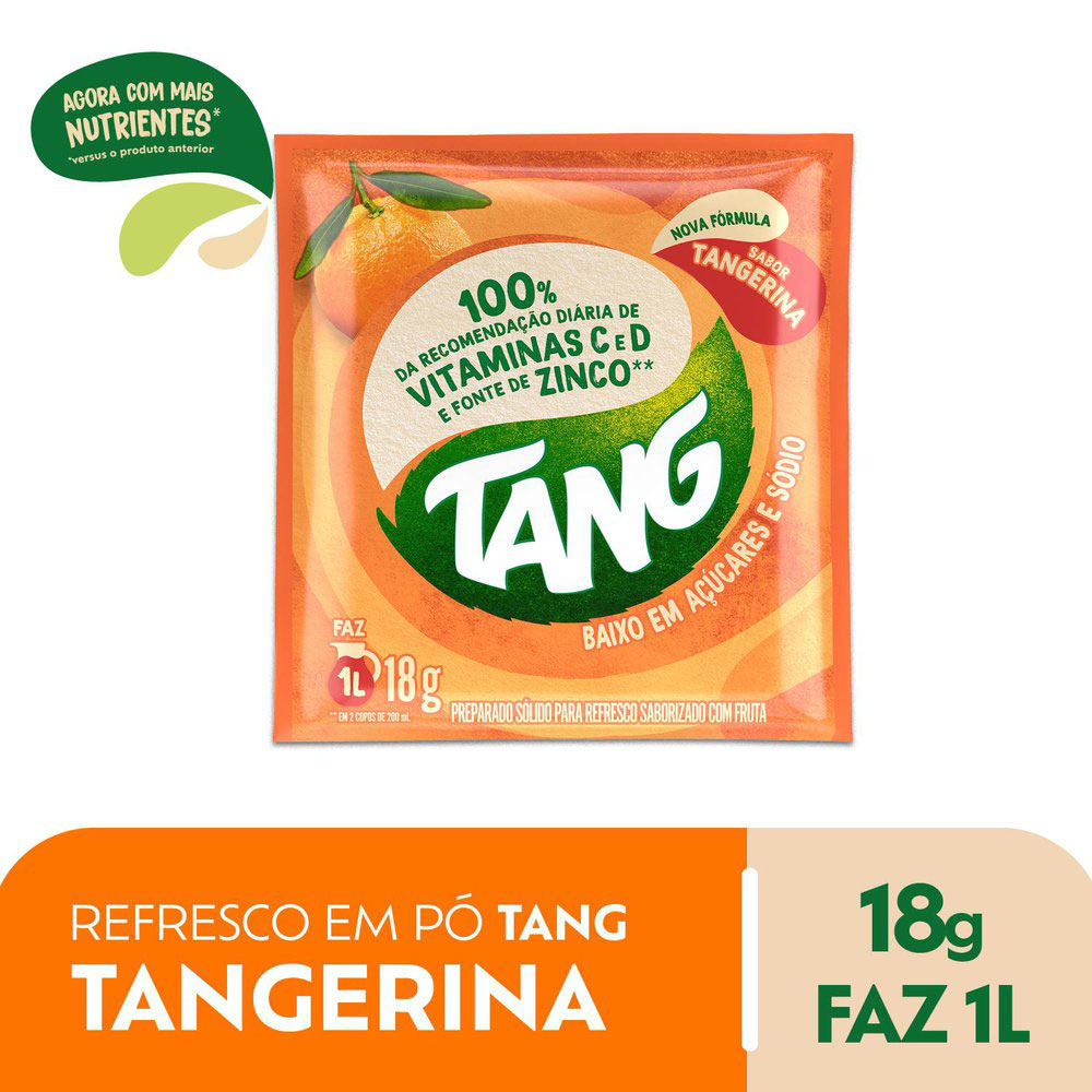 Refresco em Pó Tangerina Tang 18g | Tenda Atacado