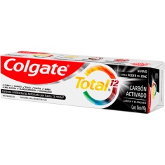 Creme Dental Carvão Ativado Colgate Total 12 90g 3 Unidades | Tenda Atacado