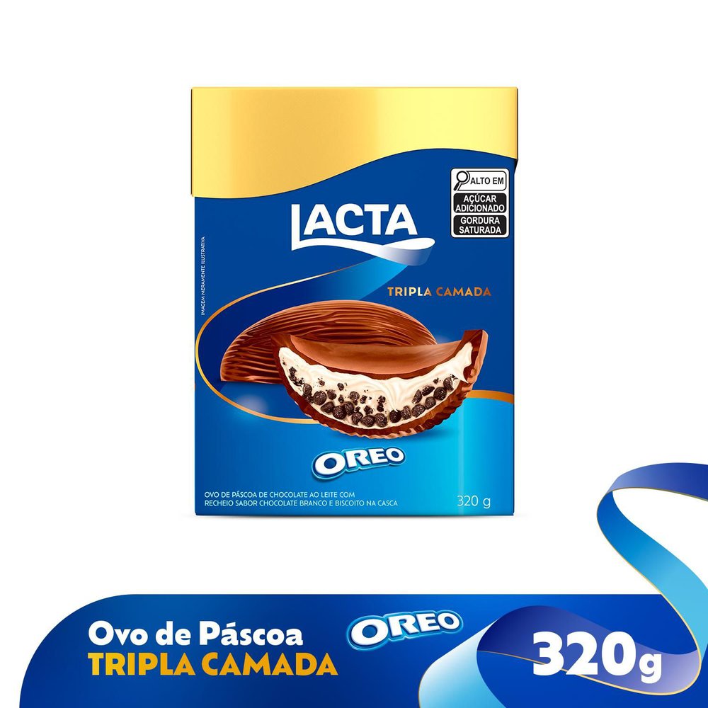 Ovo de Páscoa Tripla Camada Oreo 320g | Tenda Atacado