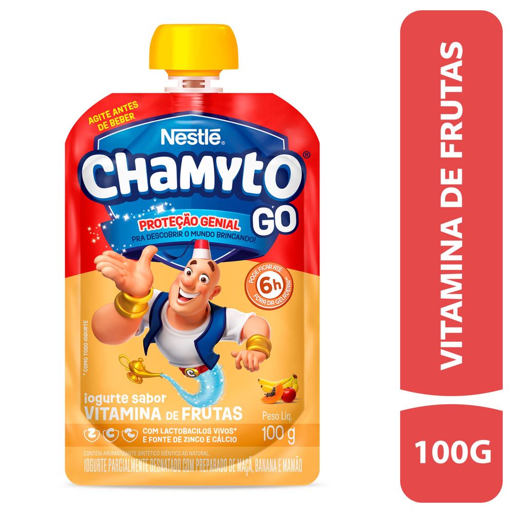 Iogurte sabor Vitamina de Frutas Chamyto Nestlé 100g | Tenda Atacado